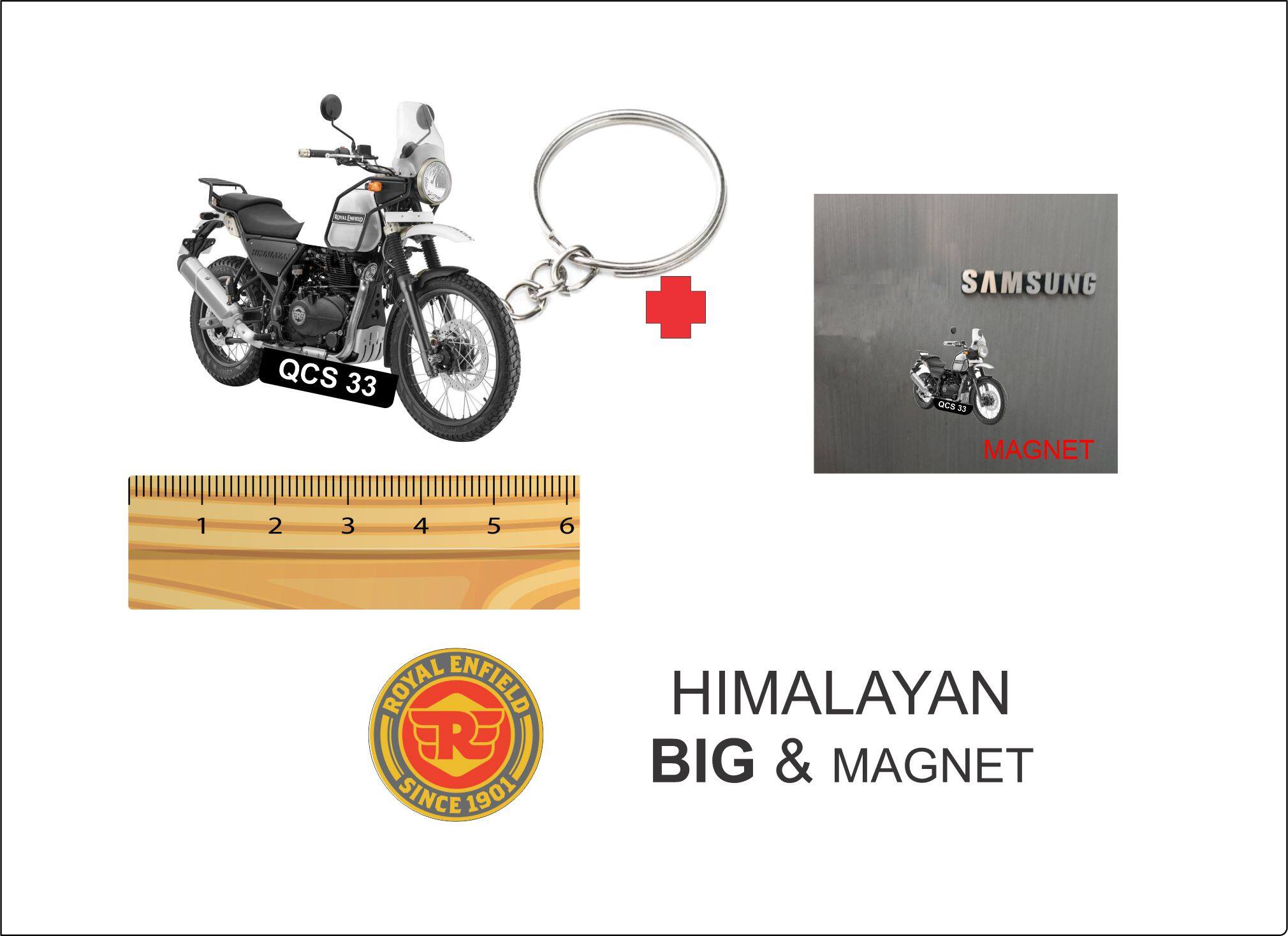 Royal enfield himalayan white keychain 2d | Lazada