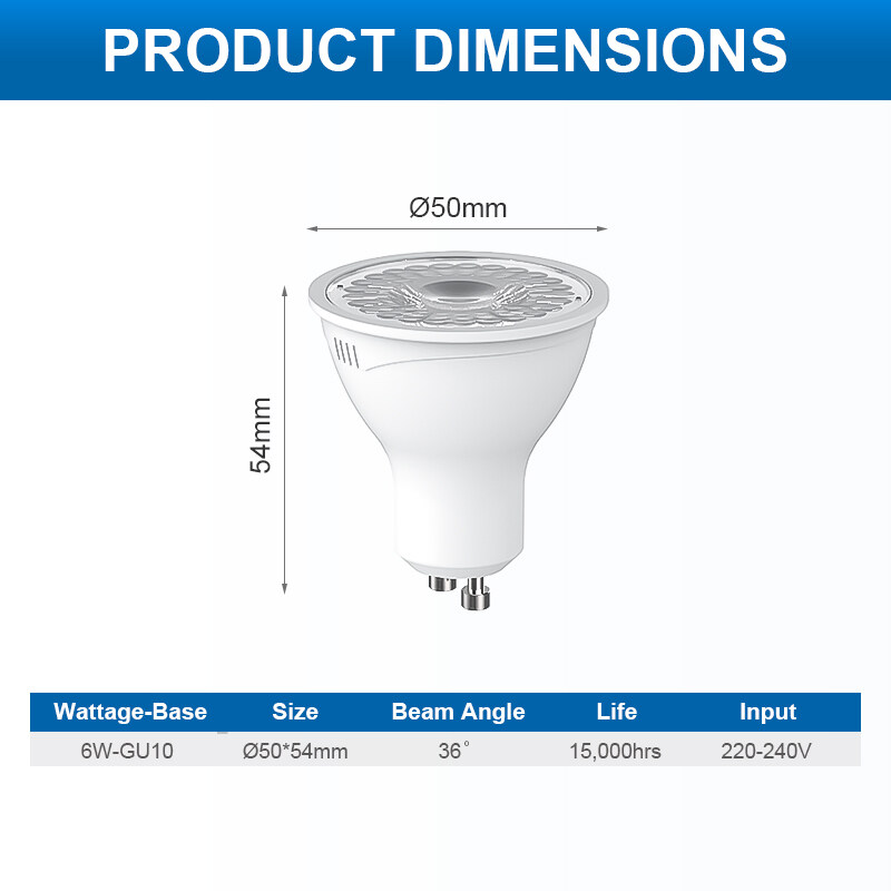 Megaman LED GU5.3/GU10 6W/8W Track Light Bulb MR16 3000K 4000K 6500K ...
