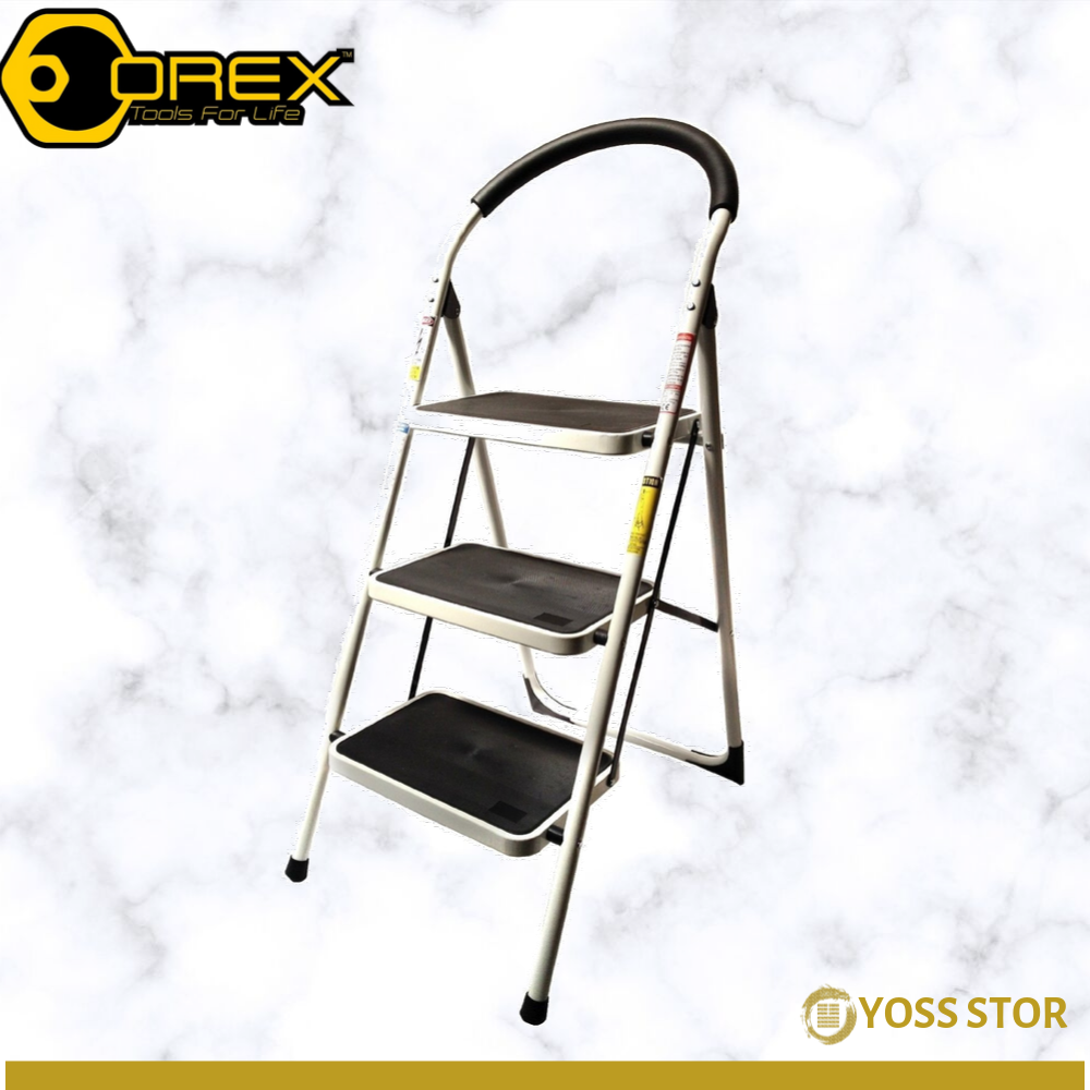 YOSS Orex 3 Step Steel Ladder with Handle Grip | Lazada