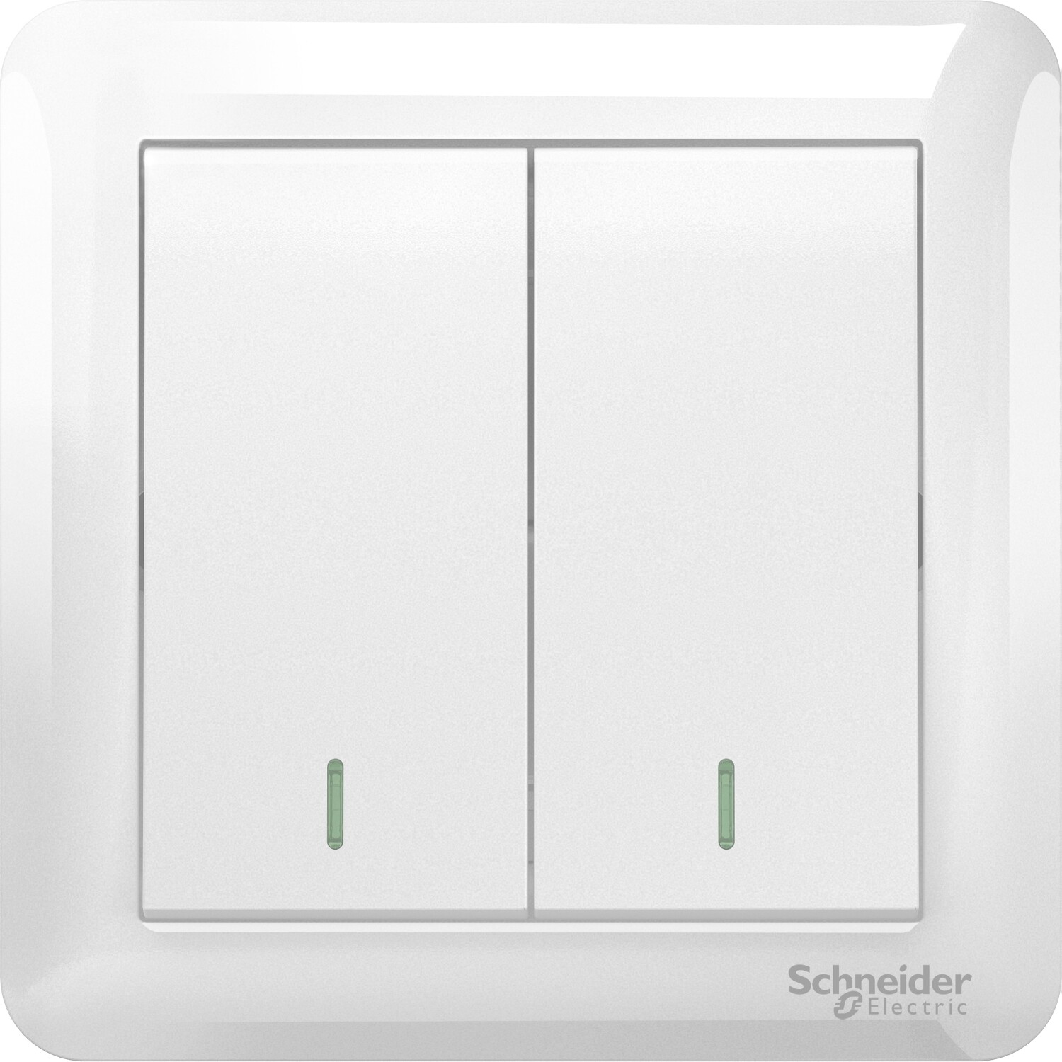 Schneider Electric Affle Plus 10AX 250V 2 Gang 1 Way Switch With ...