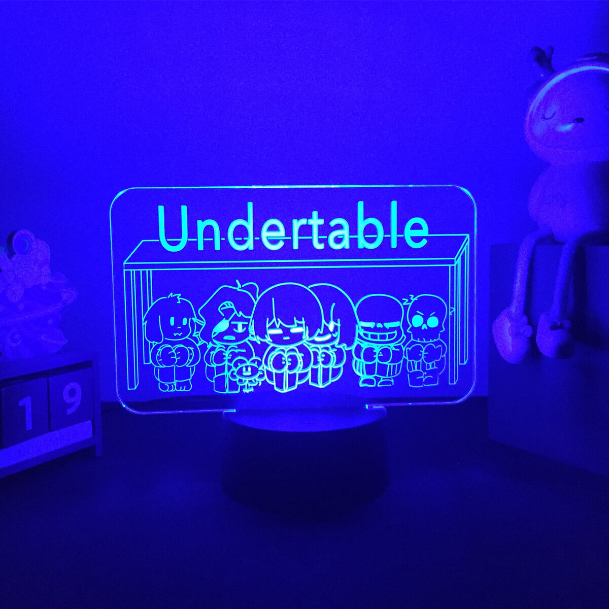 16สี Nightlight เกม Undertale Sans โคมไฟตั้งโต๊ะ Led รูปโคมไฟข้างเตียง ...
