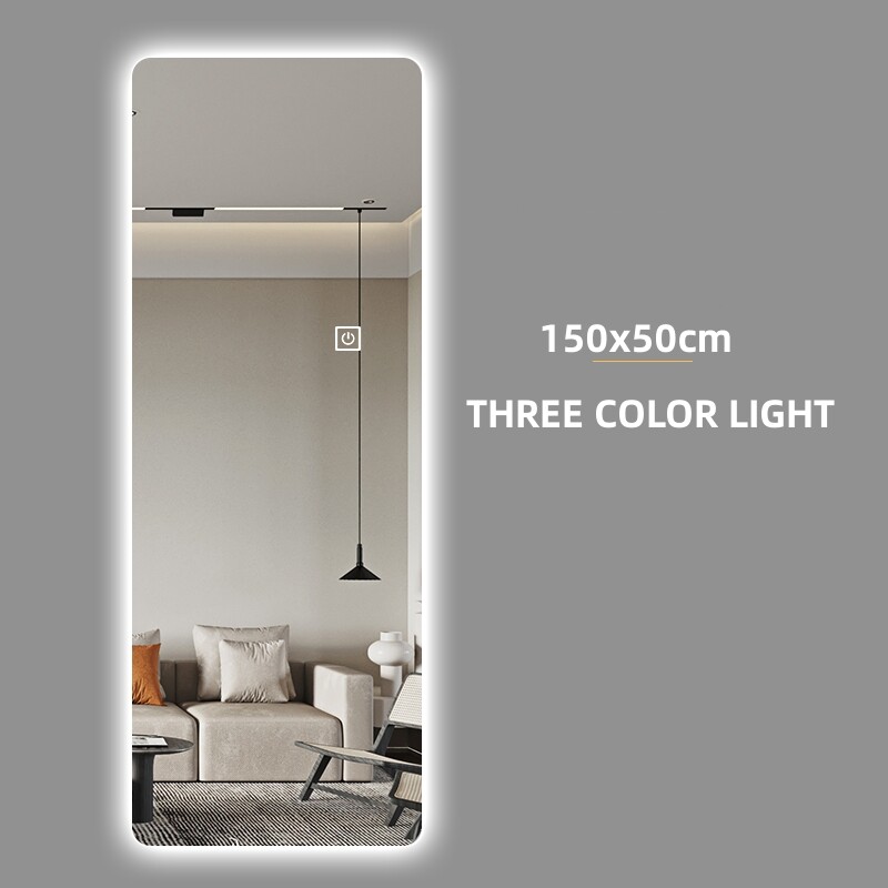 Smart full-length mirror LED fitting mirror Nordic style living room ...
