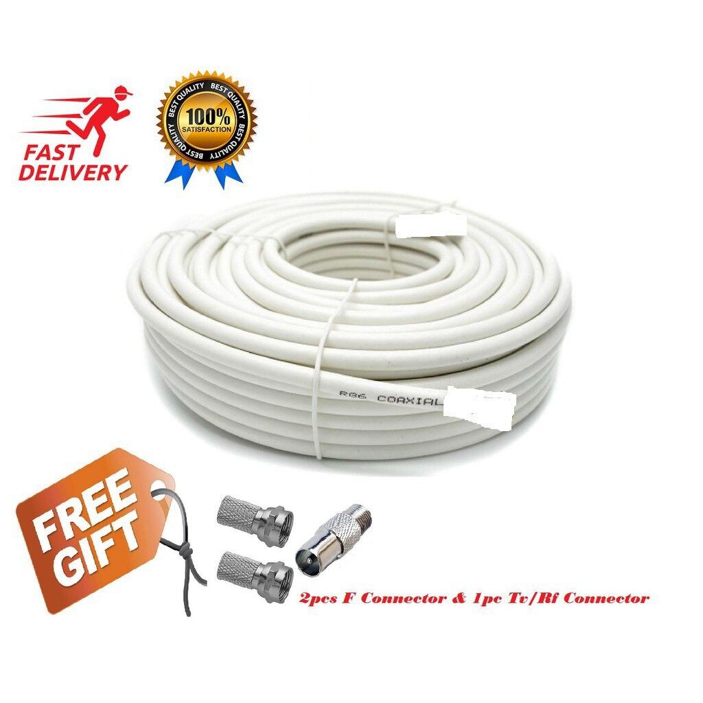 ♜WAYAR ANTENNA RG6 SESUAI UNTUK MYTV ATAU ASTRO PENYAMBUNG WAYAR ...