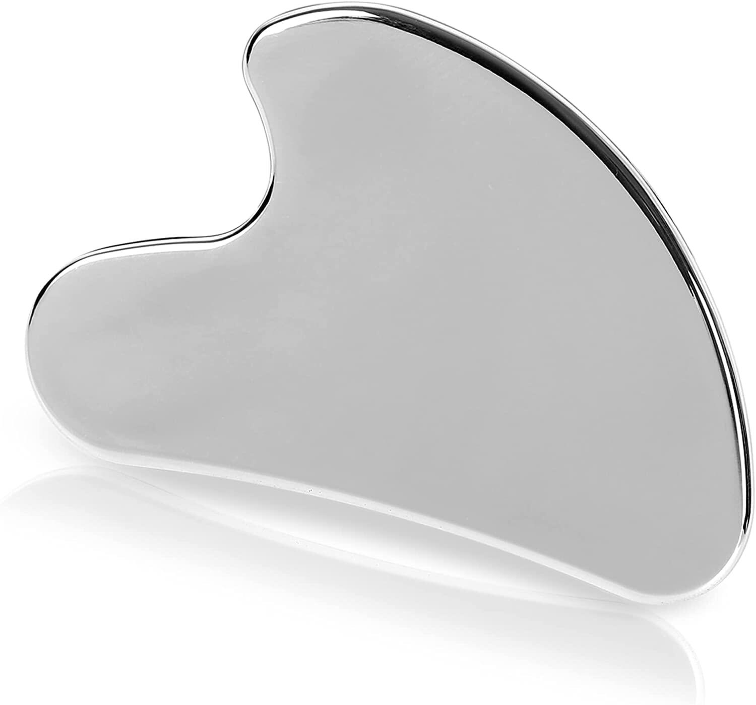 Salorie Stainless Steel Face Roller and Gua Sha Set, Asian Beauty ...