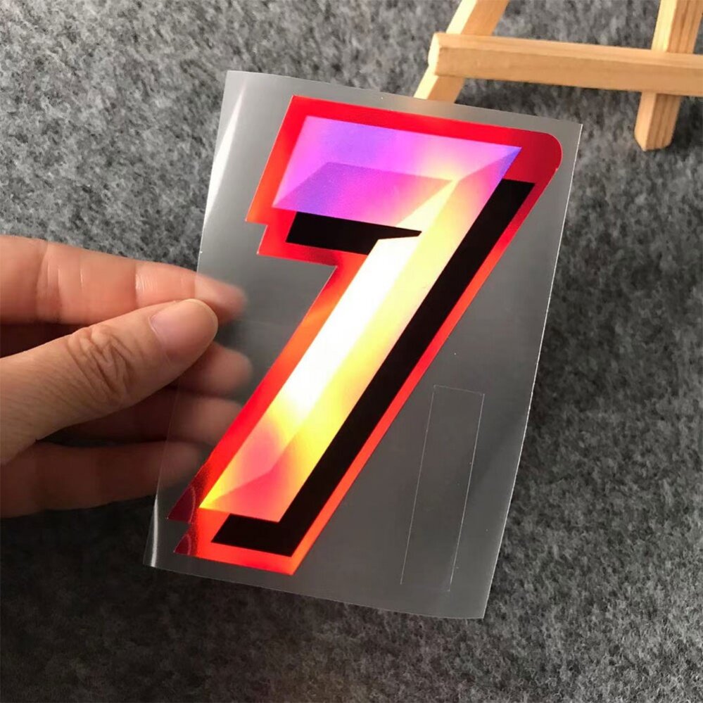 Laser Motorcycle Racing Number Sticker DIY Modified Reflective Sticker ...