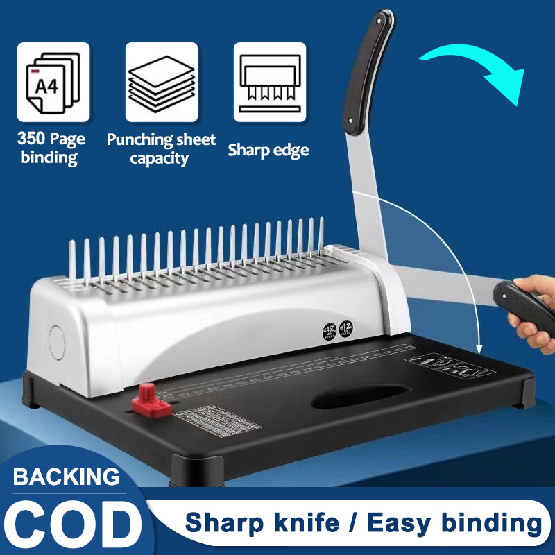 Comb Binding Machine 21 Holes Plastic Comb Binding Machine Office ...