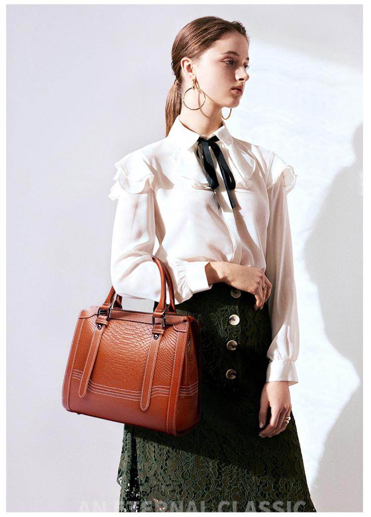 Munoor ที่มีคุณภาพสูงเม็ดด้านบน 100% หนังวัวแท้ womwn ยอดจับกระเป๋า ...