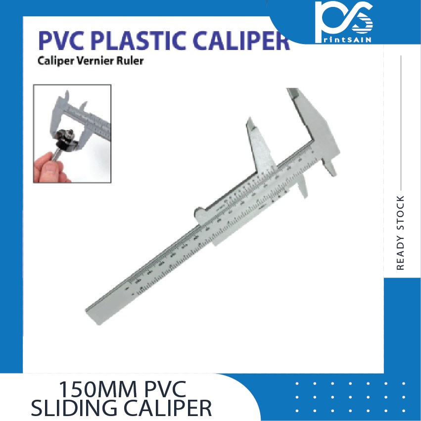 [READY STOCK] 150MM Plastic/PVC Sliding Vernier Caliper Mini Tool | Lazada