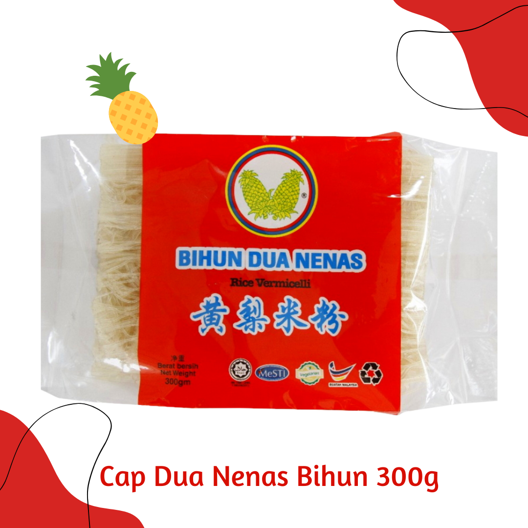 Cap Dua Nenas Bihun / Rice Vermicelli 300gm BIHUN BUATAN KILANG PERAK ...