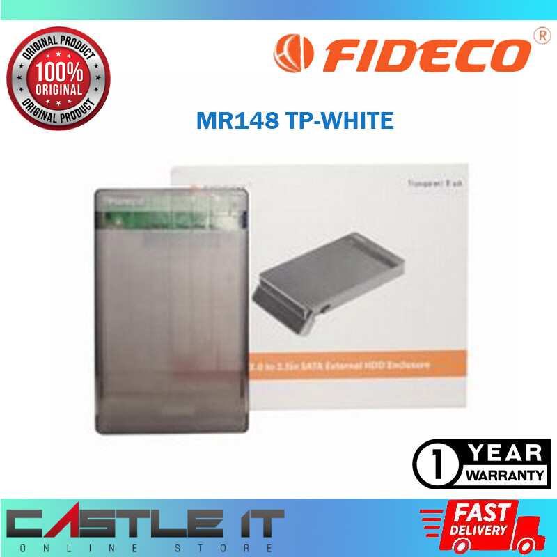 FIDECO USB3.0 K2U-U3 SATA 2.5" Transparent Case BLACK WHITE EXTERNAL ...