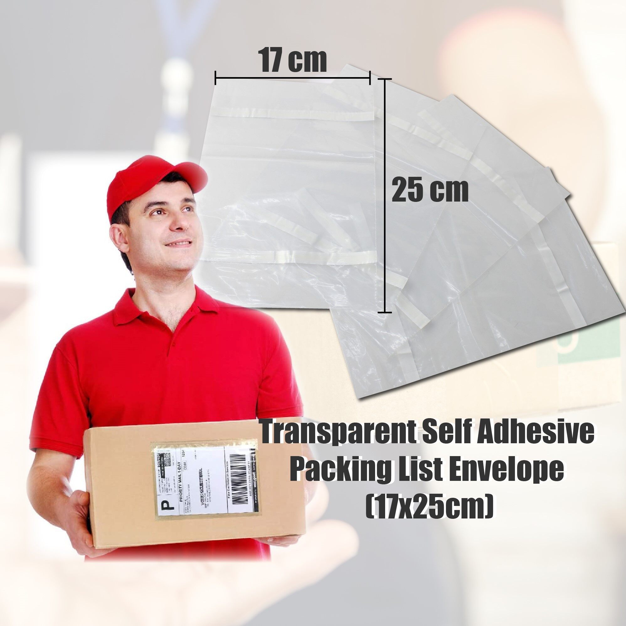 Transparent Self Adhesive Packing List Envelope (17x25cm) | Lazada