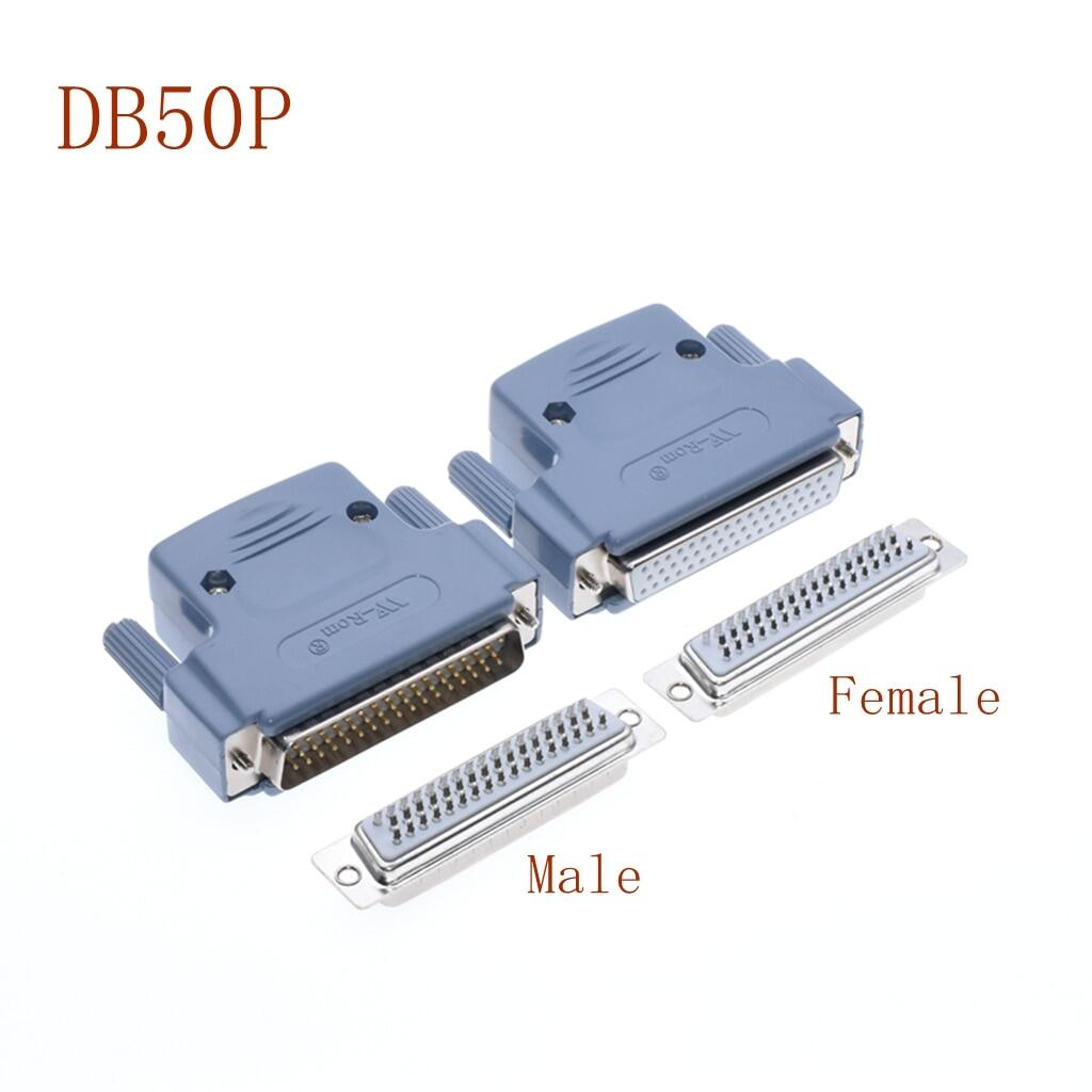 10ชิ้น50หมุดชุบทอง DB50 3แถวเชื่อมกับตัวเชื่อมต่อเปลือกพลาสติกแข็ง/อะแดปเตอร์ซ็อกเก็ตหมุดกลวง ...