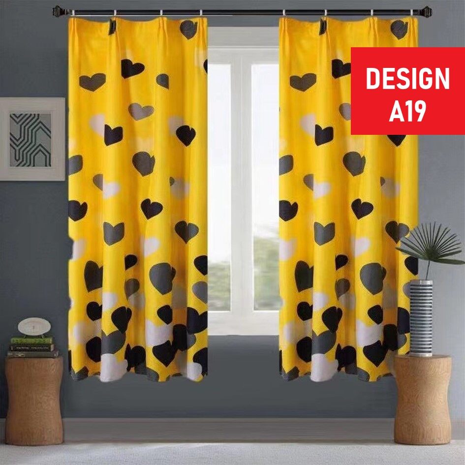 SUPAMO Cangkuk Hook / Rod Modern Curtain Semi Blackout Door Curtain ...