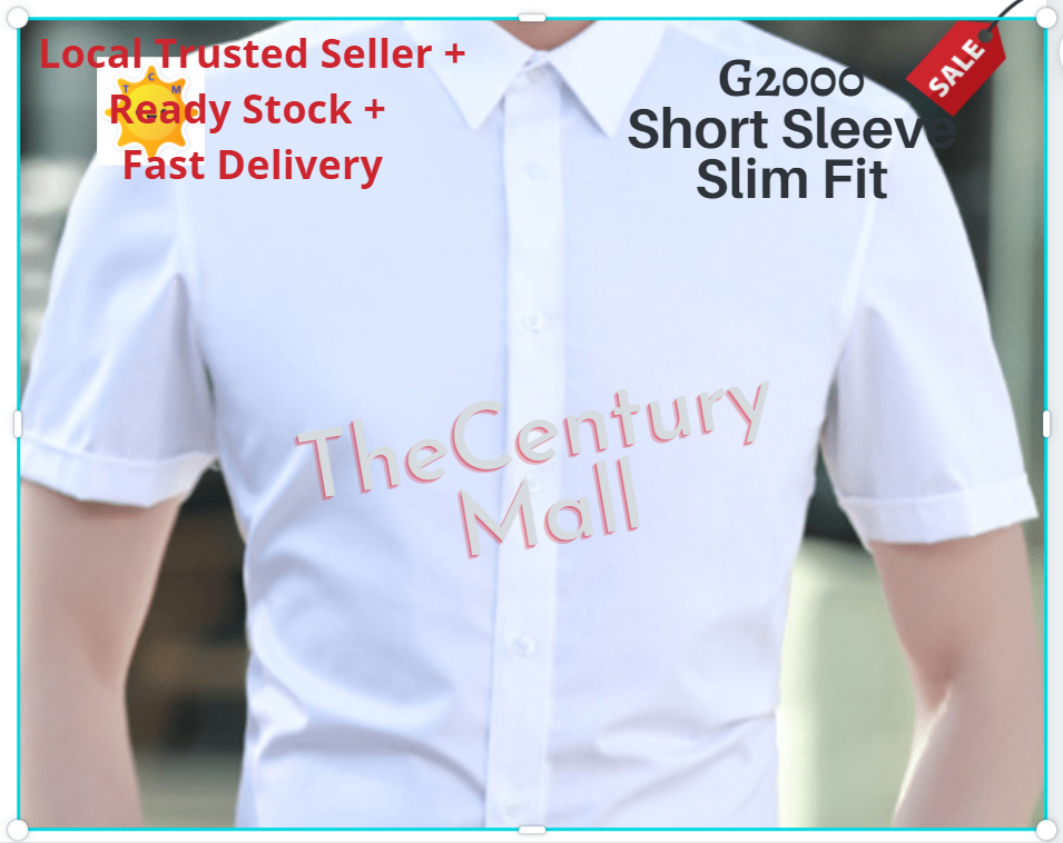G2000 Short Sleeve Slim Fit Men Business Formal Office Wear Smart Shirt ...