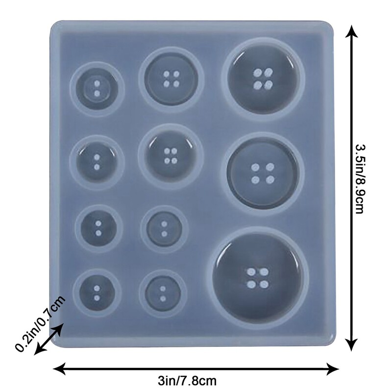 DIY Silicone Mold Resin Button Handmade Resin Mold with Hole Pendant ...