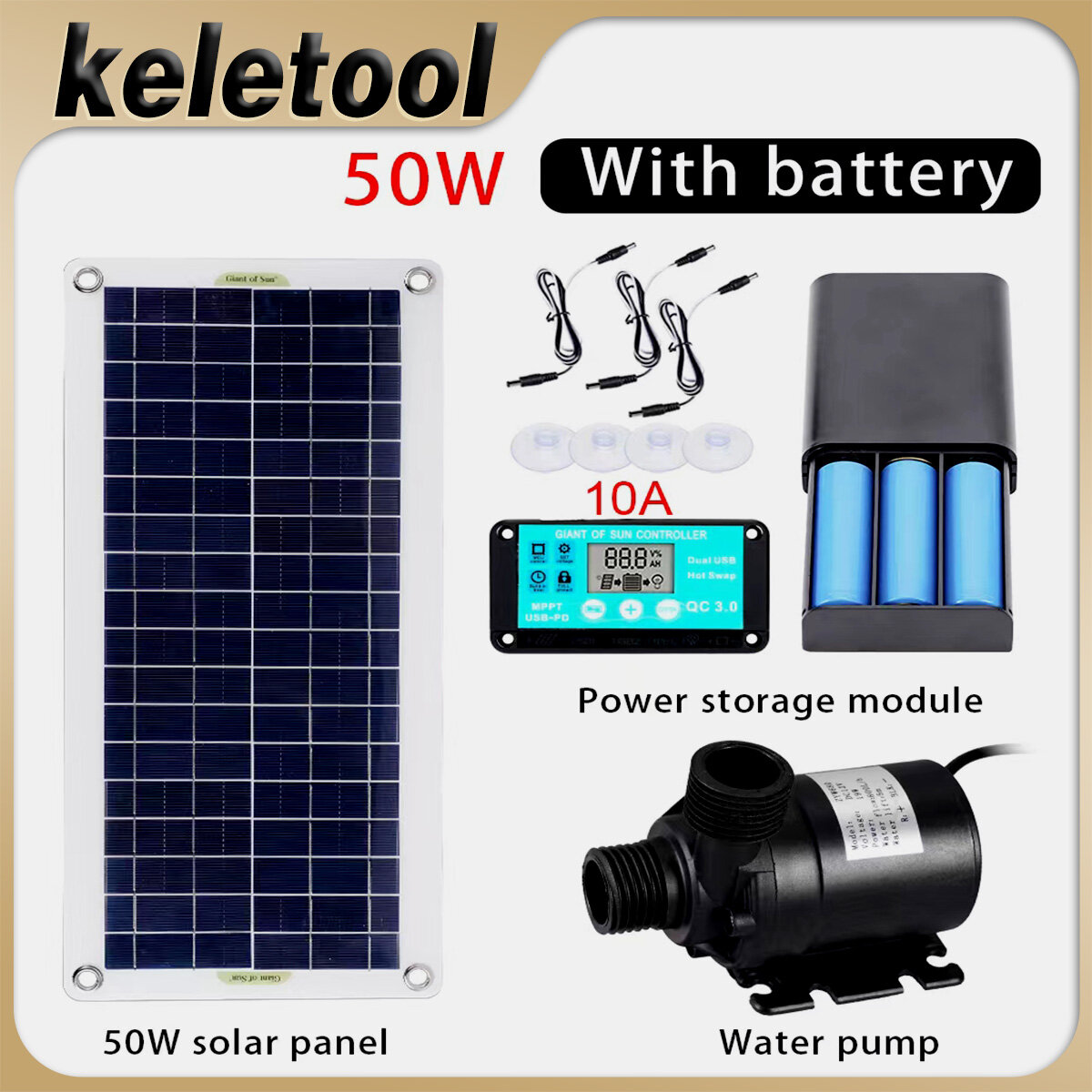 Solar water pump solar submersible pump solar 100W 800L/H Solar Power ...