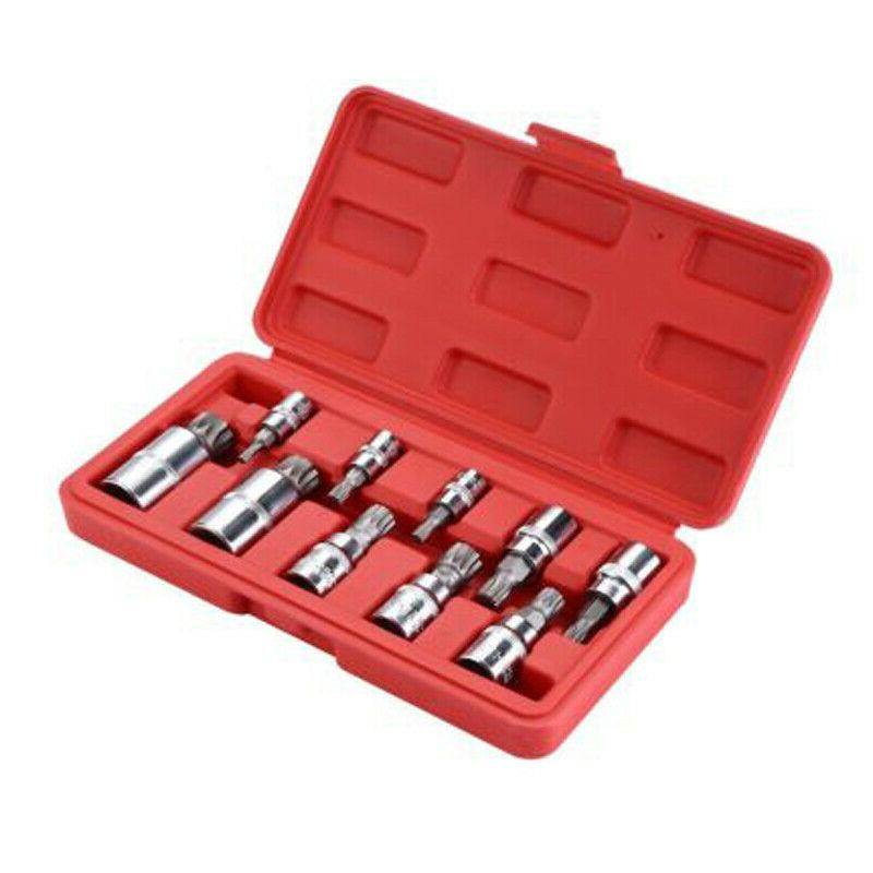 Bonjoy 10pcs/set S2 Steel 4-18mm Tool Set XZN 12 Point MM Triple Square ...