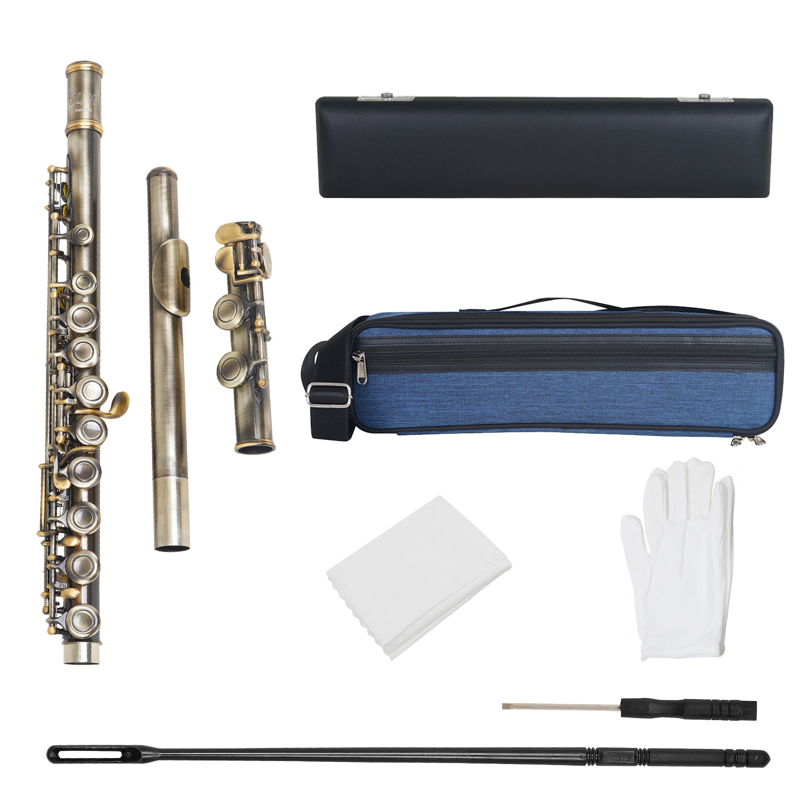 SLADE C-key 16-Hole Flute Set Closed Hole C Flute With Case Cleaning ...