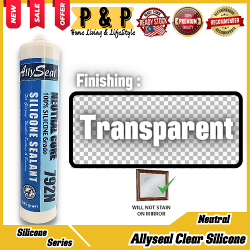 AllySeal - All Purpose Sealant Caulk Transparent Clear ( Indoor/Outdoor ...