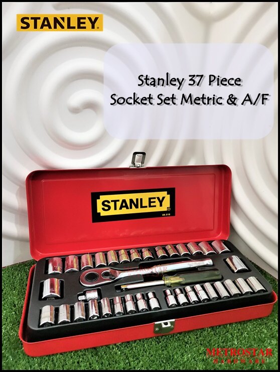 Stanley 37 Piece Socket Set Metric & A/F | Lazada