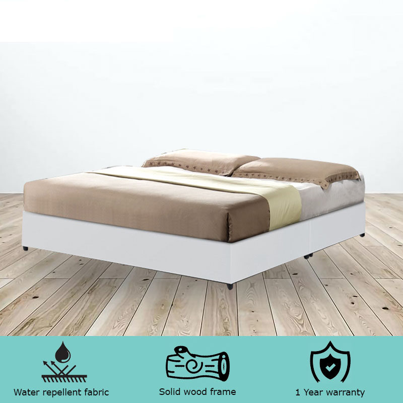 *Latest Promotion* White Bedframe Leather Swiss Foundation Divan ...