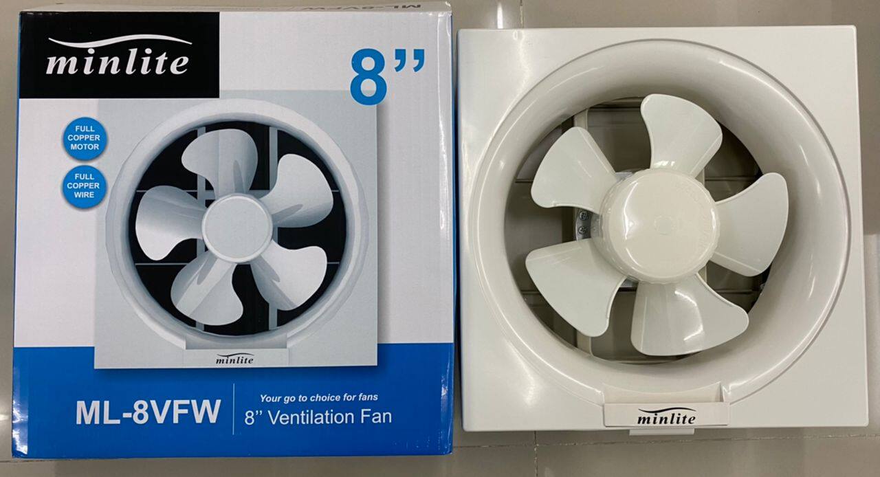 KDK/MINLITE Wall Exhaust Fan | 8" / 10" / 12" | 20AQM8 / 25AQM7 ...