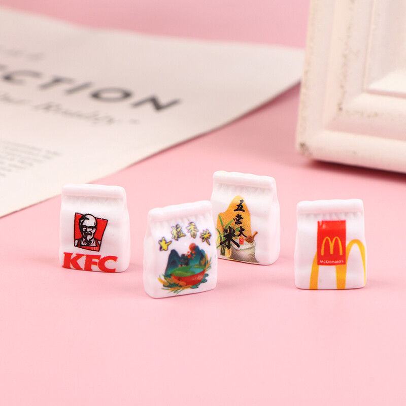 WXGR 10ชิ้นถุงแป้งถุงข้าวรุ่นบ้านตุ๊กตาอุปกรณ์1:12จิ๋วตุ๊กตา - wxgrm - ThaiPick