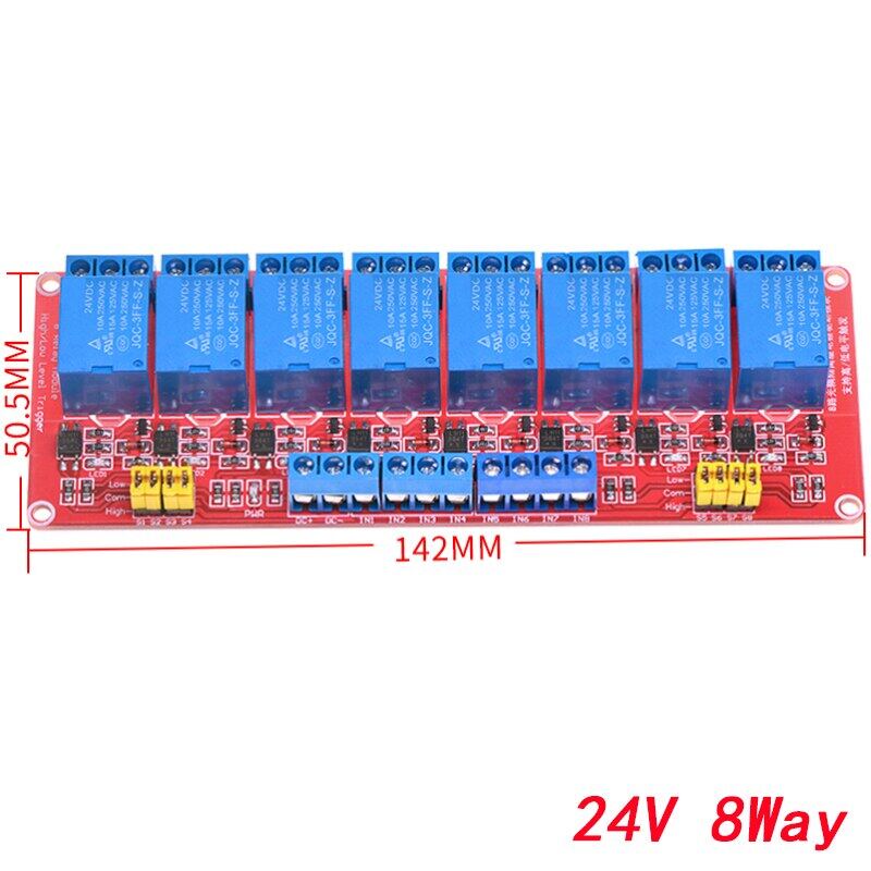1 2 4 6 8 Channel 5V 12V 24V Relay Module Board Shield with Optocoupler Support High and Low ...