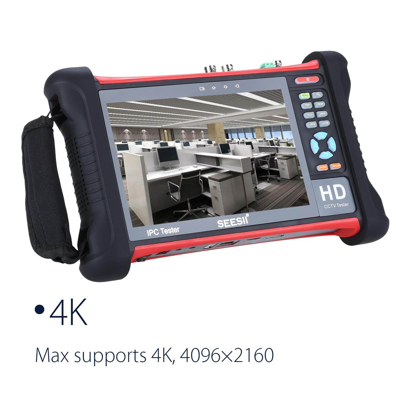 SEESII 7 นิ้ว 4K 1080P IPC กล้องหน้าจอทดสอบซีซีทีวี TVI CVI AHD SDI ...