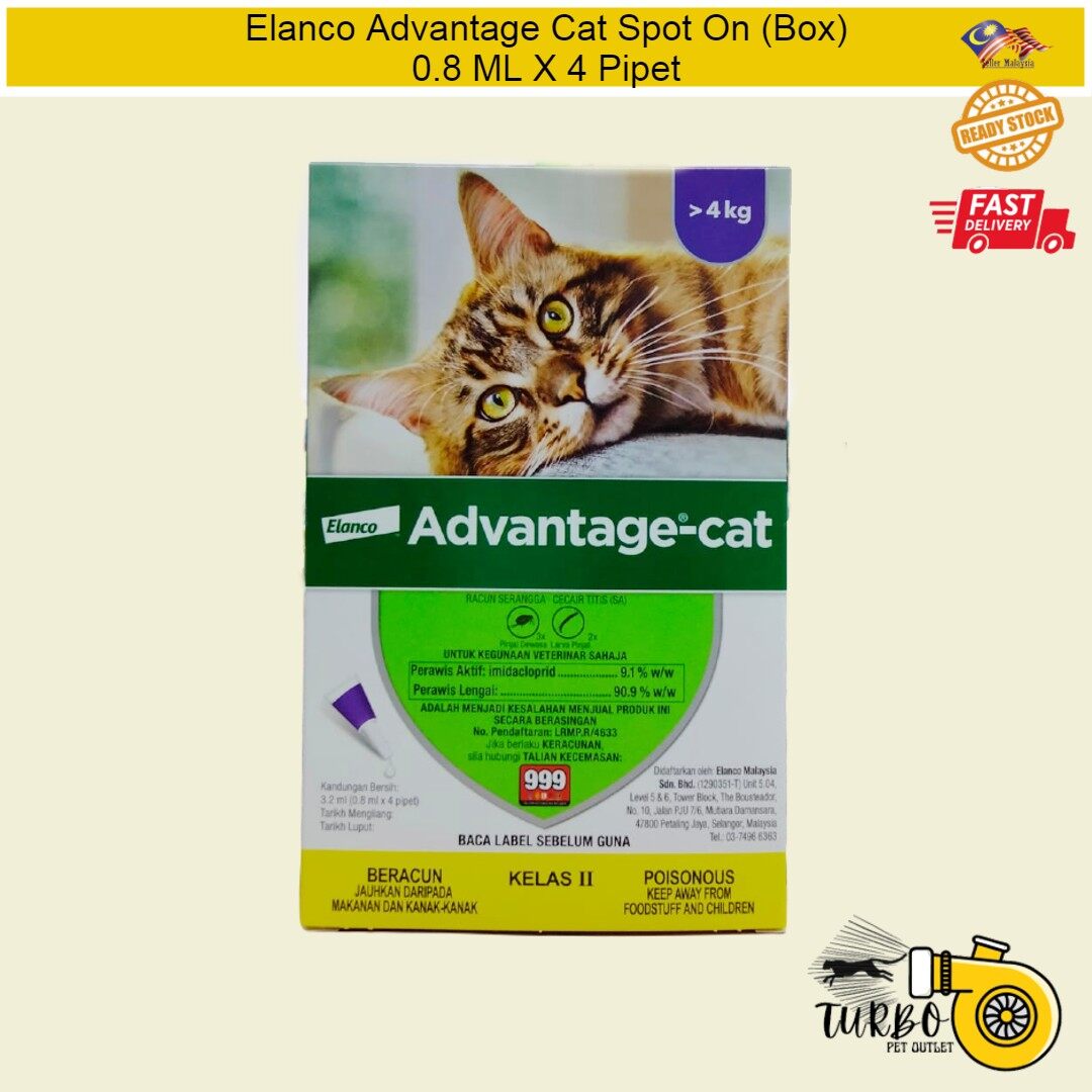 Elanco / Bayer Advantage Cat Spot On - Ubat Kutu Kucing ( S Box ...