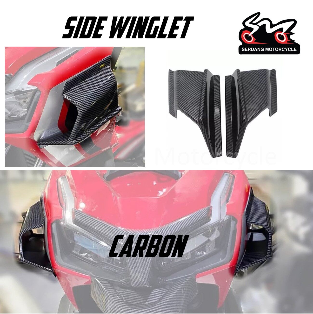 Honda ADV 150 Accessories Side Winglet Fairing Tepi Aksesori ADV150 ...