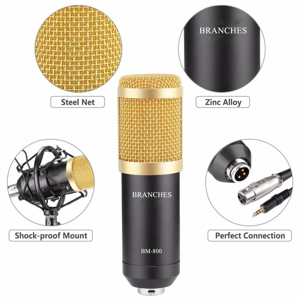 BM-800 Professional Condenser Microphone BM800 Kit:Microphone For ...