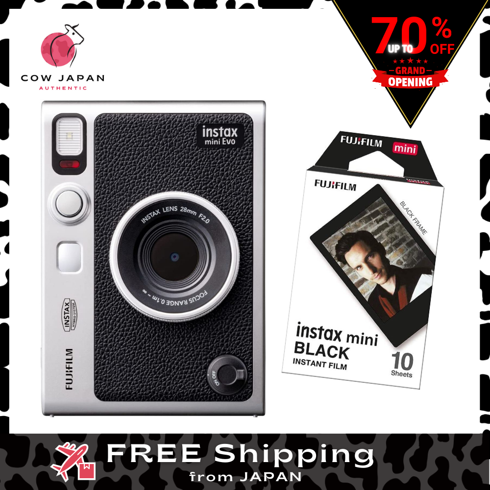 FUJIFILM instax mini Evo Hybrid Instant Camera with Film for instax ...