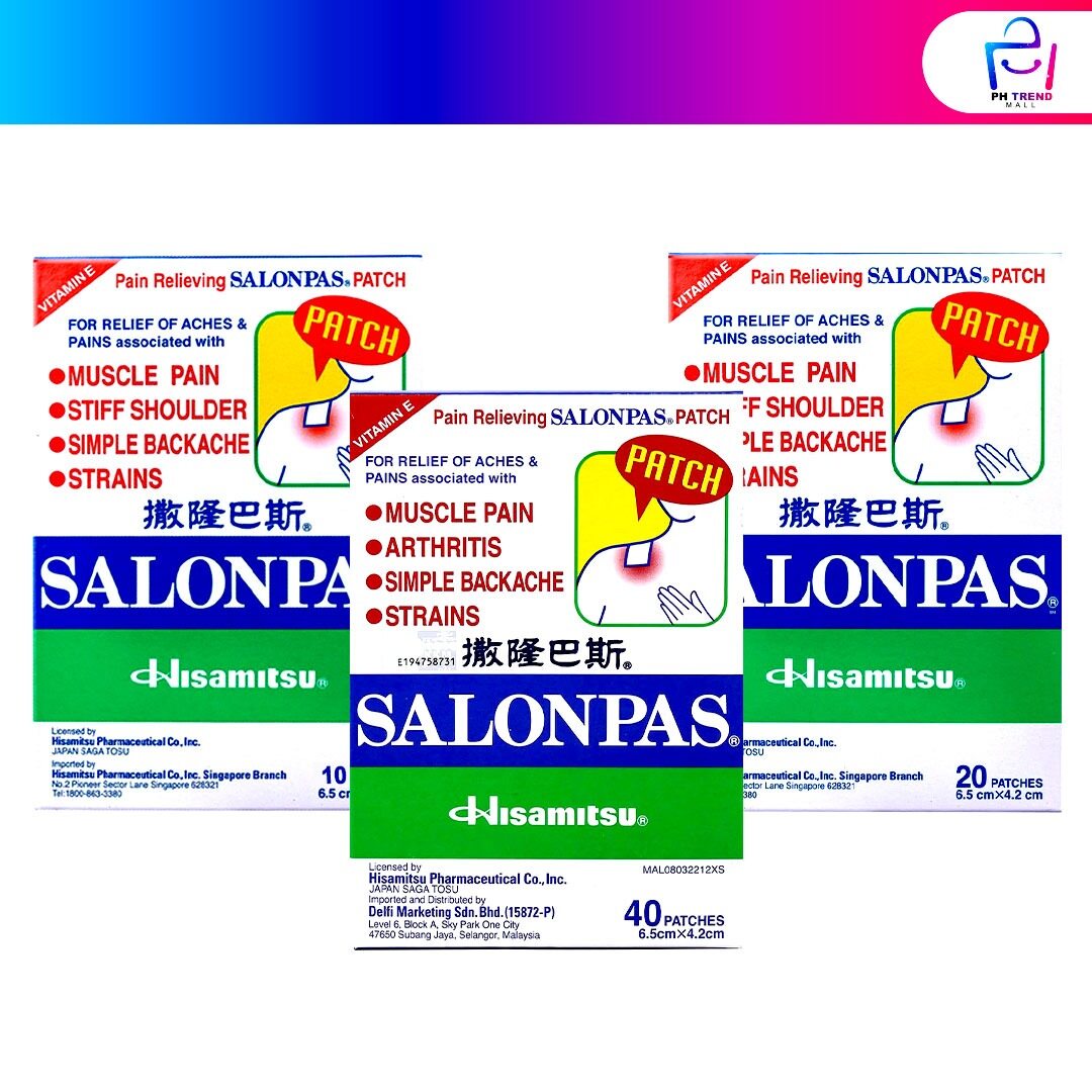 Salonpas pain relief patch 10’s - 40's | Lazada