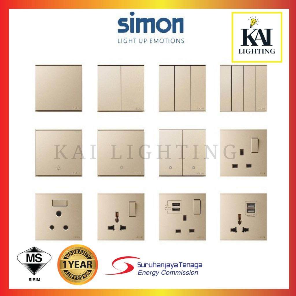 Simon E6 Series Champagne Switch / Switches & Socket Outlet Champagne ...