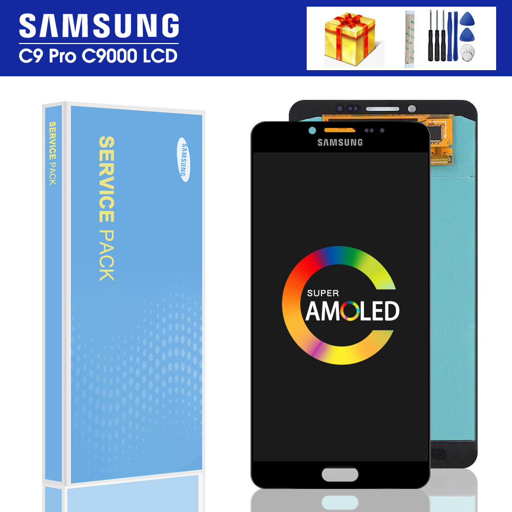 AMOLED 6.0นิ้วสำหรับ SAMSUNG Galaxy C9 Pro จอแสดงผล LCD C9000 C9หน้าจอ ...