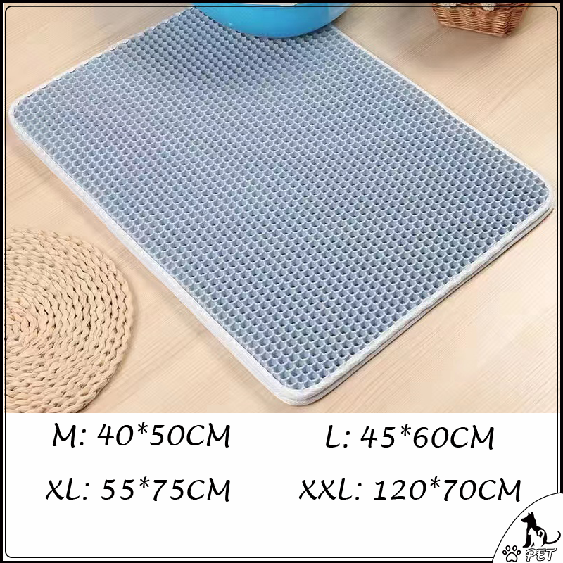 🔥Extra Large🔥Cat Litter Mat Double Layer Cat Litter Carpet Cat Trapping ...