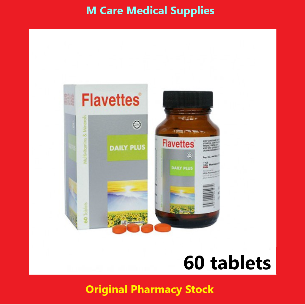 FLAVETTES DAILY PLUS MULTIVITAMIN & MINERALS 60'S | Lazada