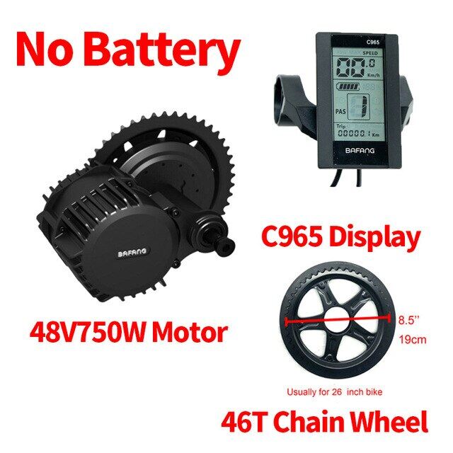 BBS02B BBS02 Bafang 48V 750W Mid Drive Electric Motor Kit with 48V 52V ...