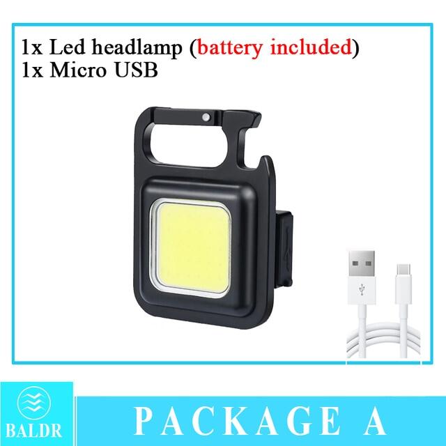 BALDR Portable Mini LED Work Light Night Running Flashlight USB ...