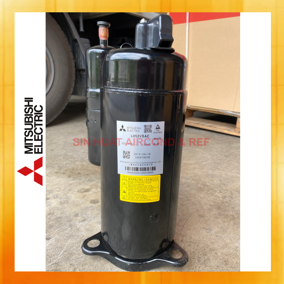 MITSUBISHI COMPRESSOR 3.0HP LH53VBAC RECONDITION LH53 COMPRESSOR 3HP ...