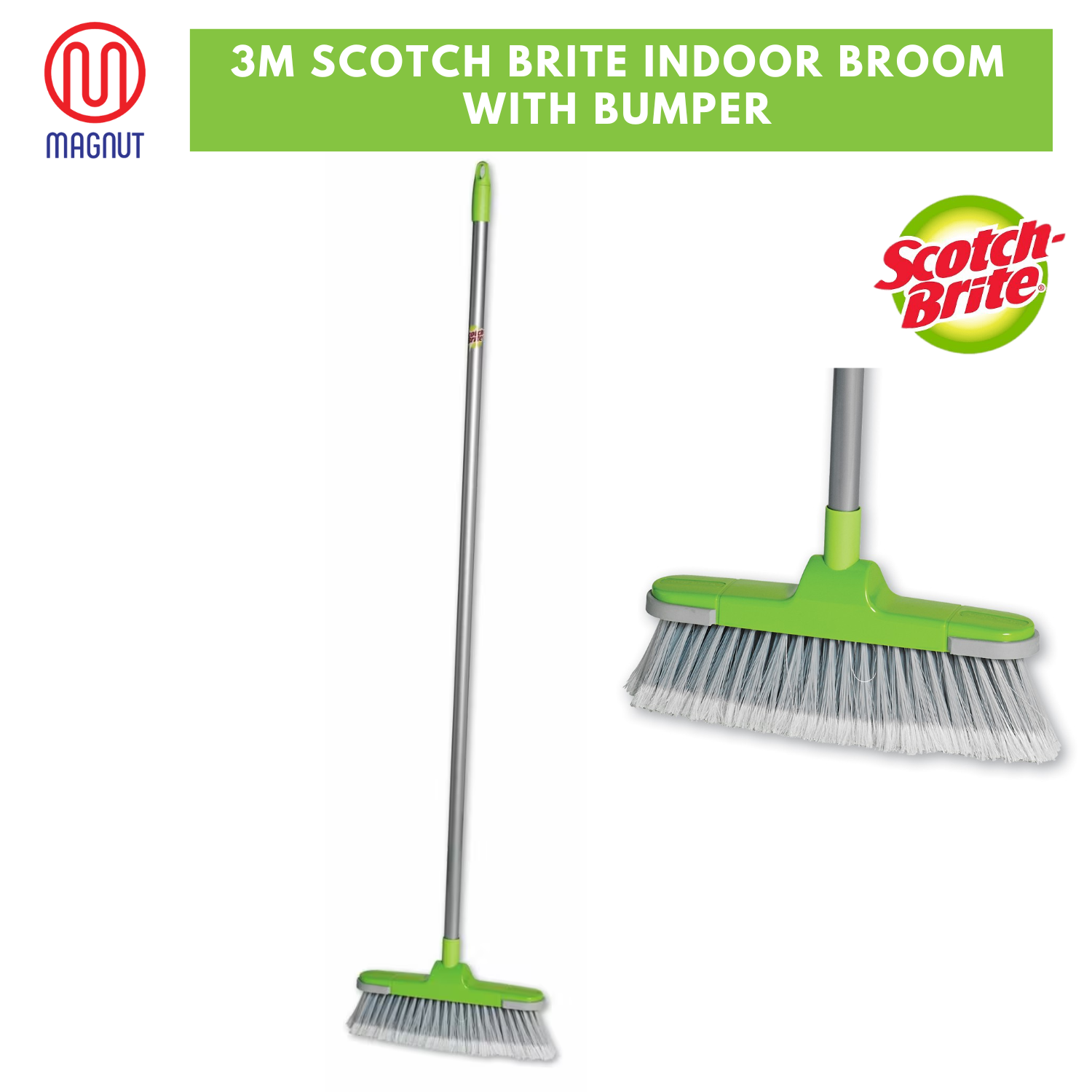 3m Scotch-Brite™ Indoor Broom with bumpers | Lazada