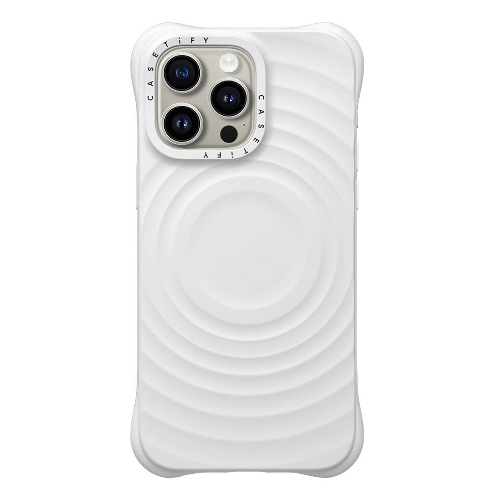 CASETiFY Ripple Case - White Magsafe for iPhone 15 Pro Max / iPhone 14 ...