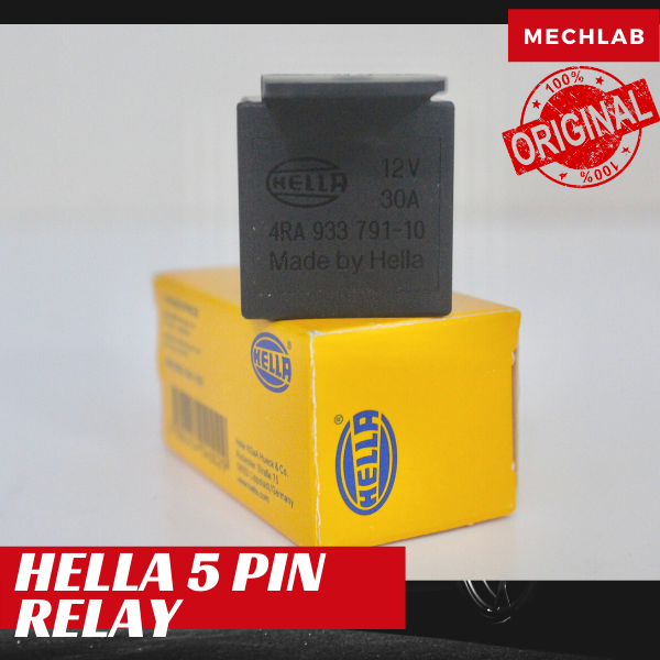 Hella 5 Pin Relay 12V 30A ( 4RA933791-10 ) ⭐ MechLab ⭐ | Lazada