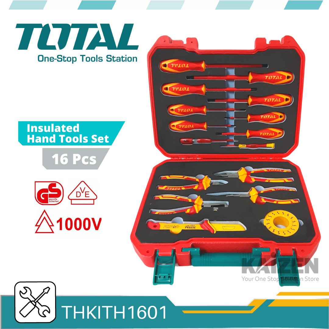 TOTAL THKITH1601 16 Pcs Insulated Hand Tools Set | Lazada