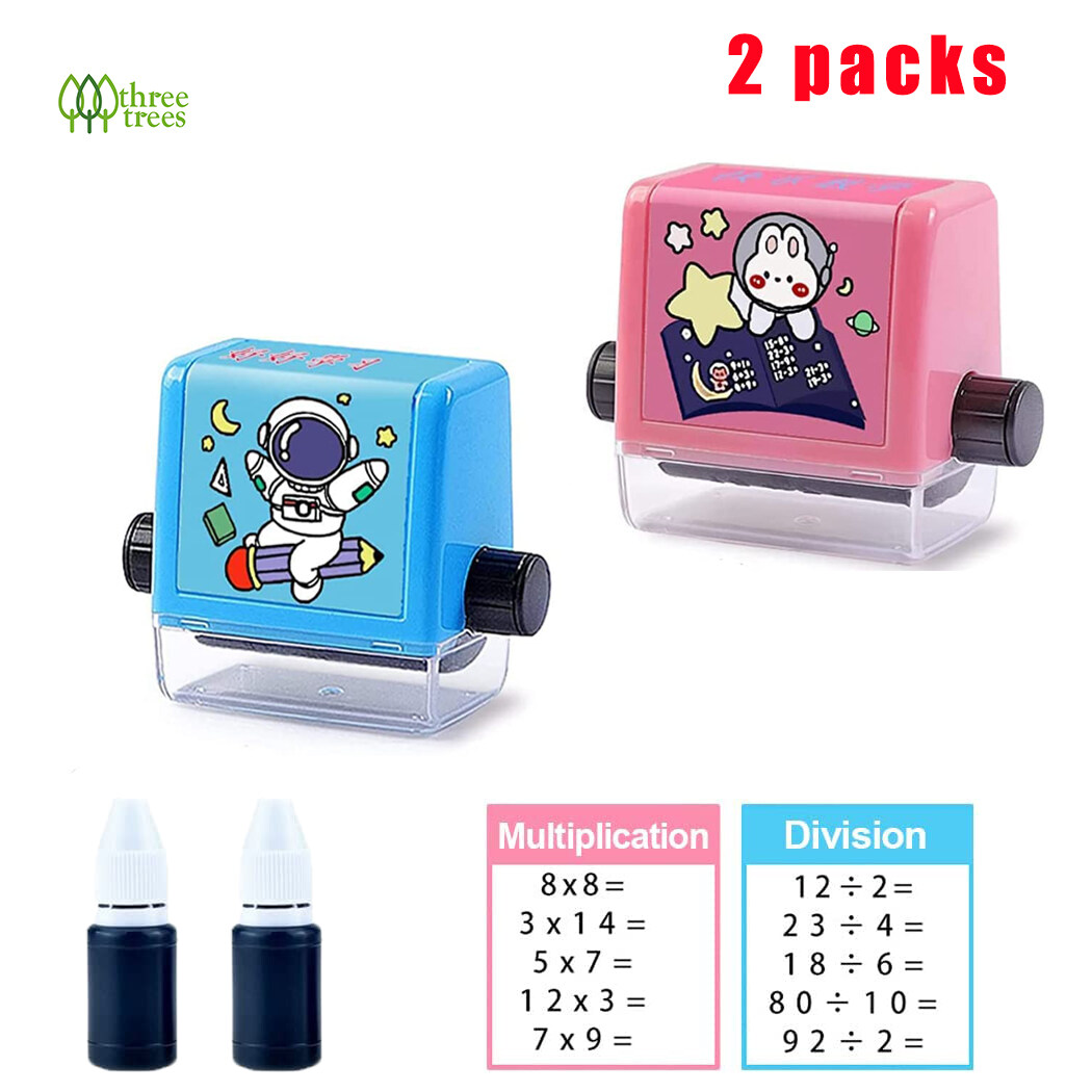 [Fress Ink Provided And Self-inking] threetrees Smart Math Roller ...