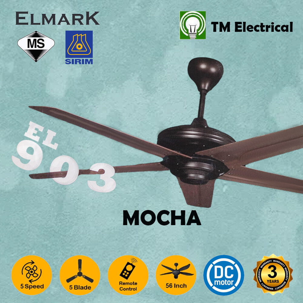 ELMARK KING OF FAN 56'' CEILING FAN EL903 / DC MOTOR / REMOTE CONTROL ...