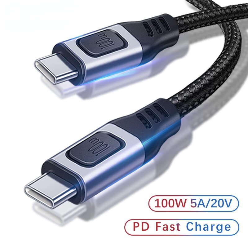 USB C to USB Tyep c Cable 100W 5A 20V PD Fast Charge Type c Power Cable ...