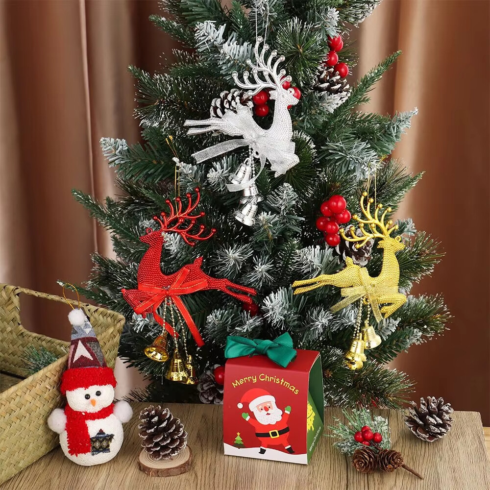 Christmas Tree Pendant Tree Accessories Snowflake Bowknot Reindeer ...