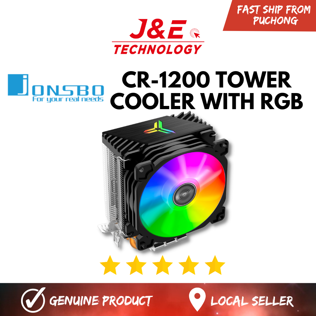 Jonsbo CR1200 LGA1700 2 Heat Pipe 9CM Fan Air Tower Cooler CPU RGB AM4 ...